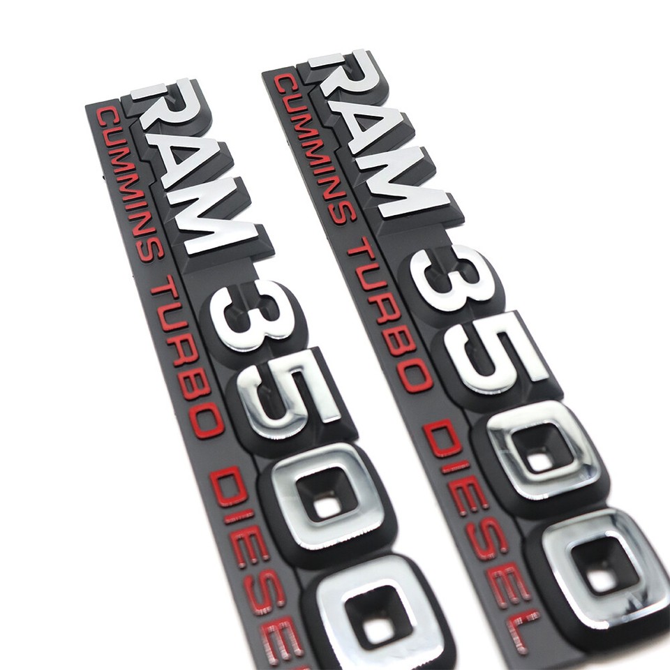 2PCS For Ram 3500 Base 1994-1998 Cummins Turbo Diesel Emblems Nameplate ...