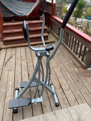Air Walk Elliptical, Foldable Machine w/30" Stride Cardio Cross Trainer ...