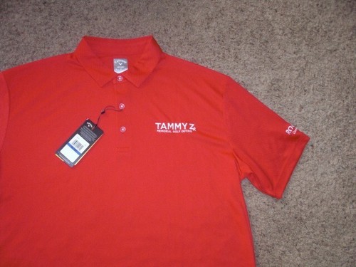 CALLAWAY red Opti Dry athletic short sleeve golf polo shirt XL NEW WITH ...