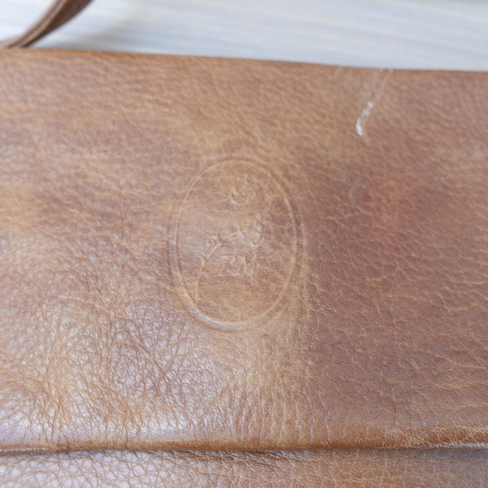 VINTAGE Brown Bag Womens Leather Crossbody Purse Medium Parisian Sling ...