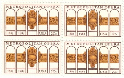 United States 20¢ Metropolitan Opera Postage Stamp #2054 x 100 singles ...