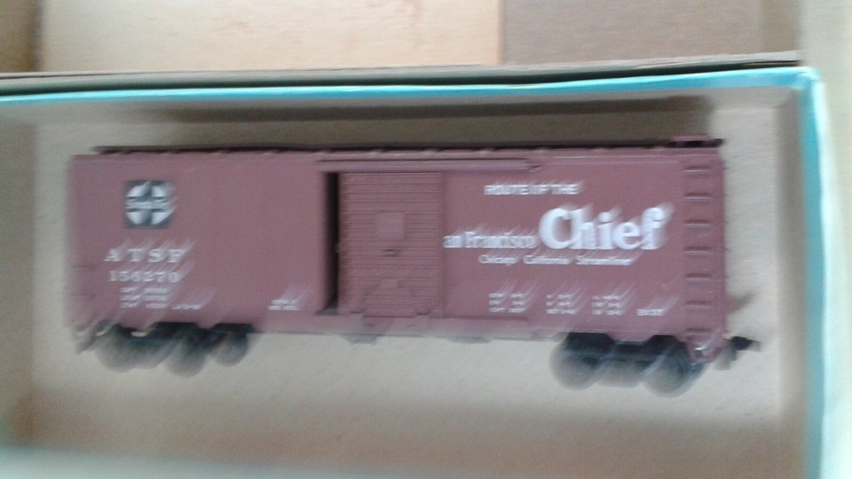 Vintage HO Athearn Kit 5017 ATSF Santa Fe Super Chief w/ Map 40' Box ...