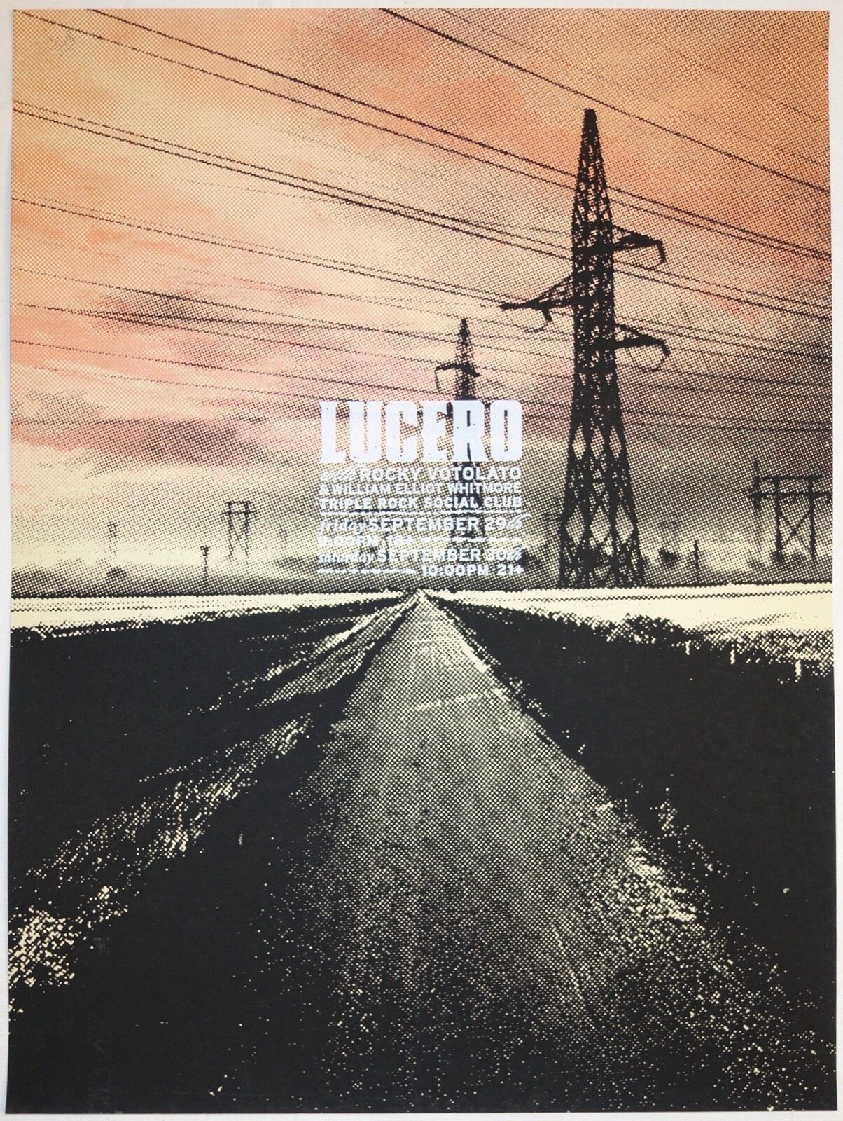 2006 Lucero - Minneapolis Orange Concert Poster s/n by Aesthetic ...