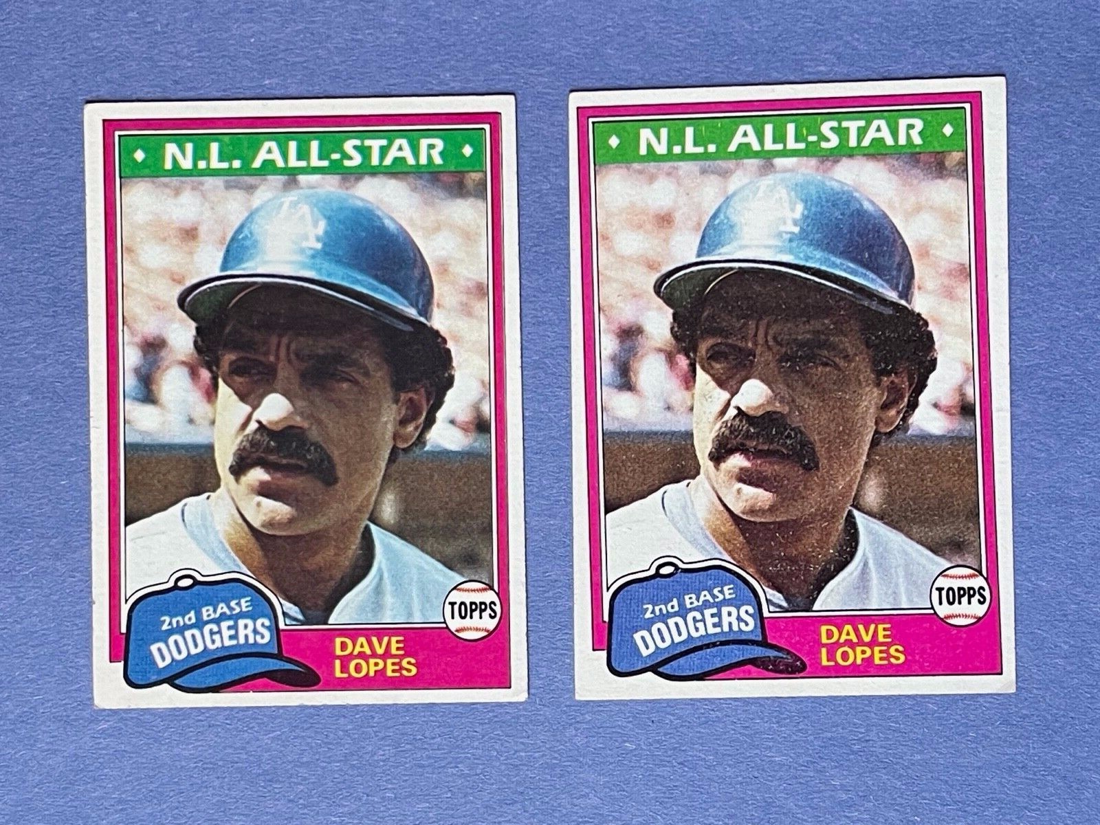 Topps 1981 All Star Dave Lopes #50 (2 Cards) in Ex. condition - free ...