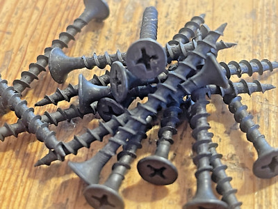 Black Philips Head - Coarse Thread - Sharp Point Drywall Screw 1-5/8 ...