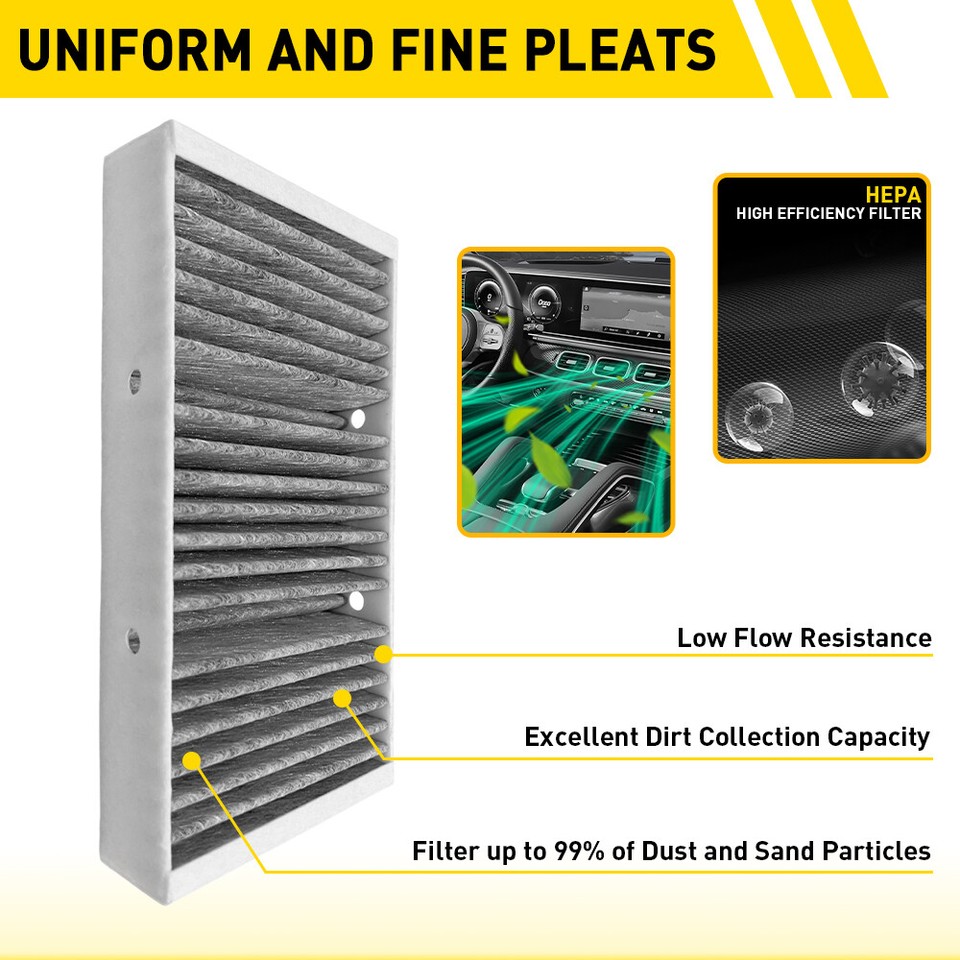 Activated 2x Carbon Cabin Filter Air For Mercedes-Benz ML250 ML350 ...