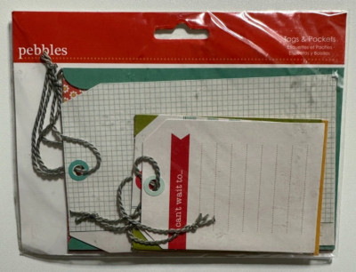 Pebbles Scrapbook Seen & Noted Collection Tags & Pockets Ephemera | eBay