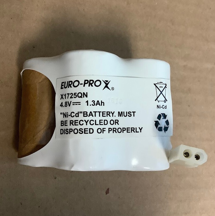 Genuine Euro-Pro Shark 4.8V 1.3Ah Ni-Cd Battery X1725QN for V1930 ...