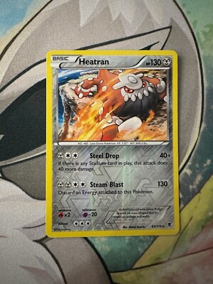 2014 HEATRAN 63/119 - XY Phantom Forces Reverse RARE Holo Pokemon Card ...