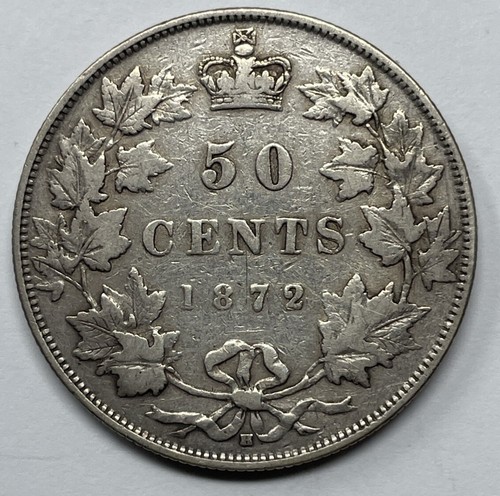 1872H Silver Canada 50 Cent, F Condition. D-243 | eBay