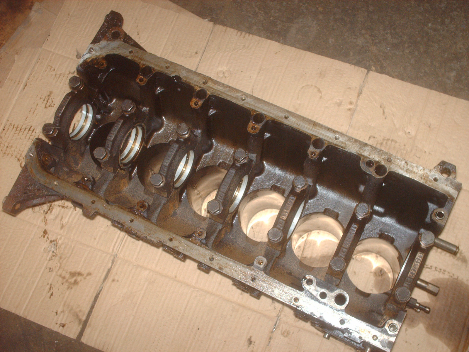 BMW 325 E36 2.5L M50 Engine Block with Main Caps 93 94 95 Used OEM No ...