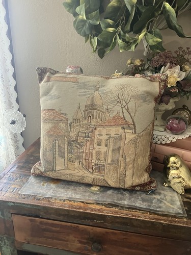 Vintage Montmartre Tapestry Throw Pillow Castle Stripe Silk? French ...