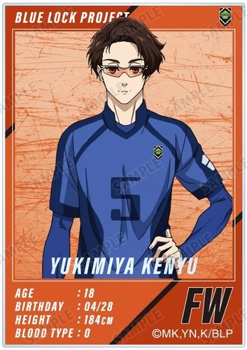 Blue Lock Yukimiya Kenyu Trading Acrylic Card Official Anime ...