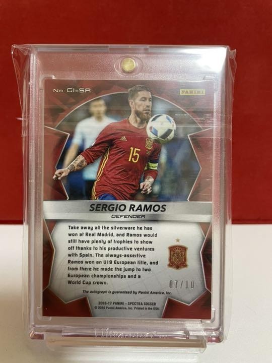 2016 Panini Sergio Ramos Autographed Card 10 Sils | eBay