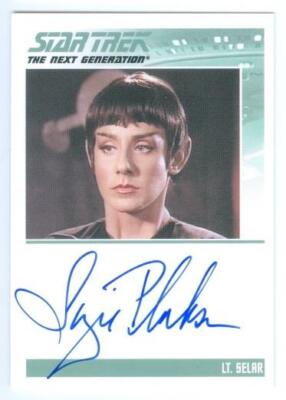 SUZIE PLAKSON "LT SELAR AUTOGRAPH CARD" STAR TREK TNG NEXT GENERATION ...