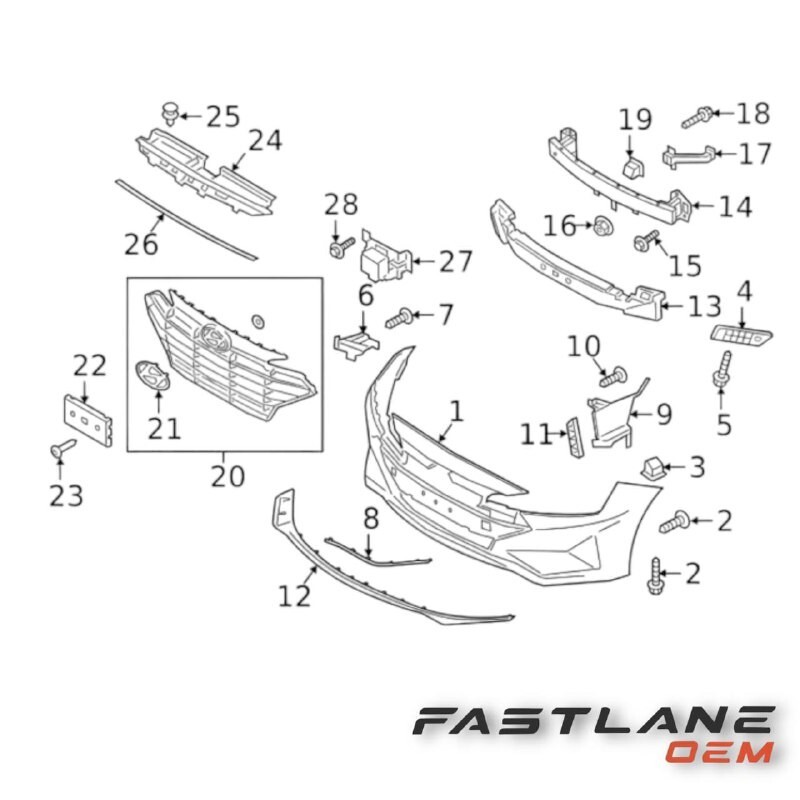 Genuine Hyundai Upper Reinforced 86555-F2AA0 for sale online | eBay