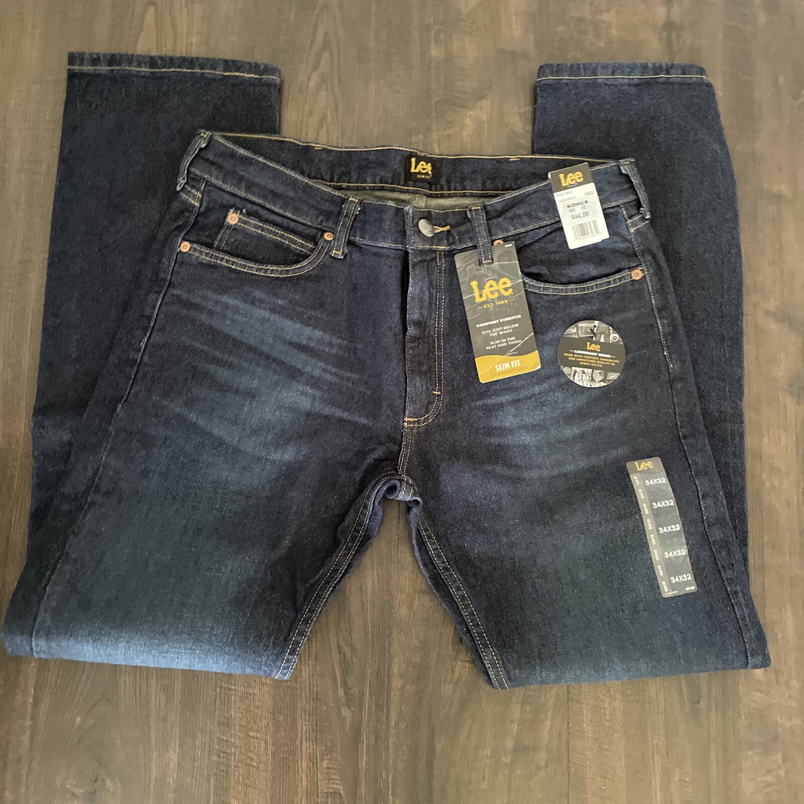 Lee Slim Fit Straight Leg Blue Men's Jeans ROAD RASH color #2003519 ...