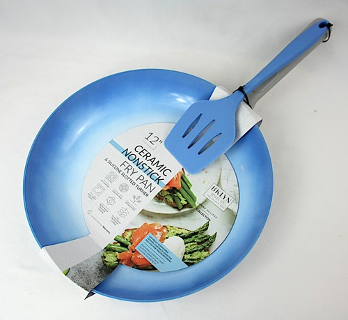 NEW Bklyn Ceramic Nonstick Blue Ceramic Coating Fry Frying Pan w ...