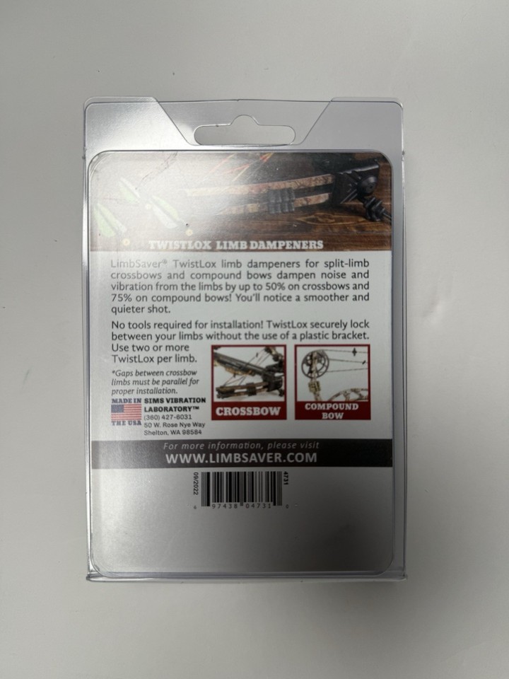 Limbsaver TwistLox Crossbow Split Limb Dampener - Pack of 4 | eBay