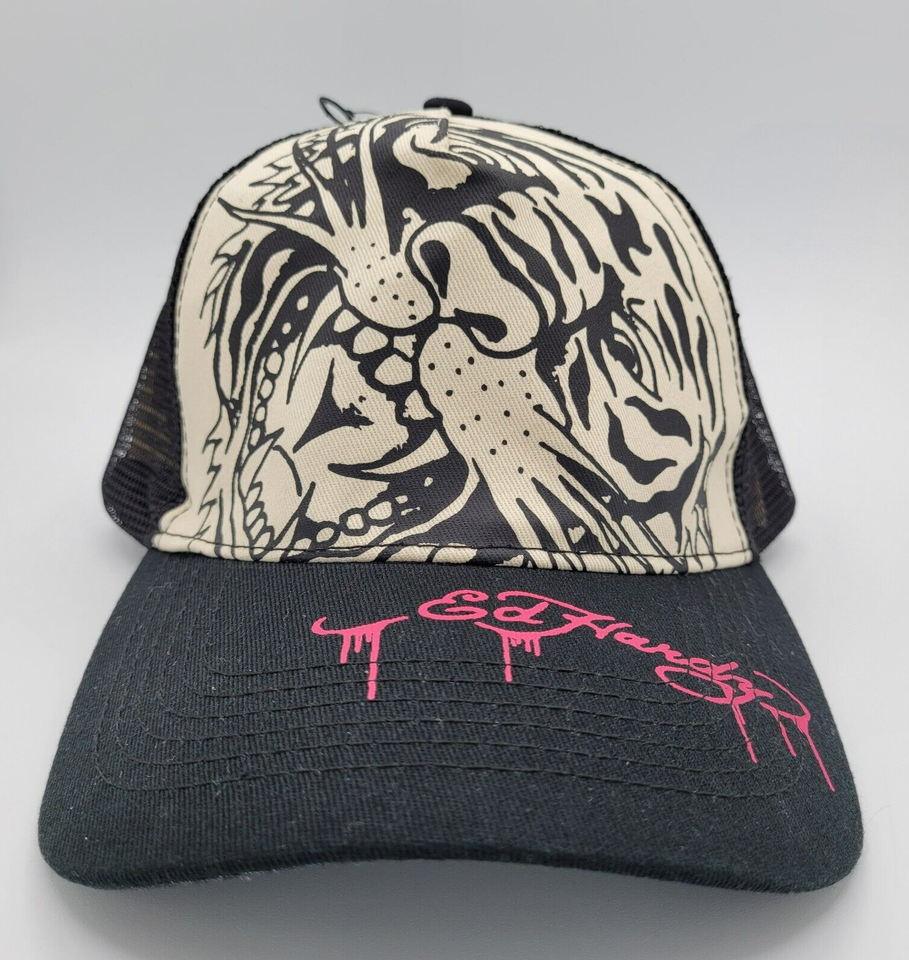 Ed Hardy Hat Snapback Baseball Cap Mesh Back Throwback Y2K 2000s Tiger ...