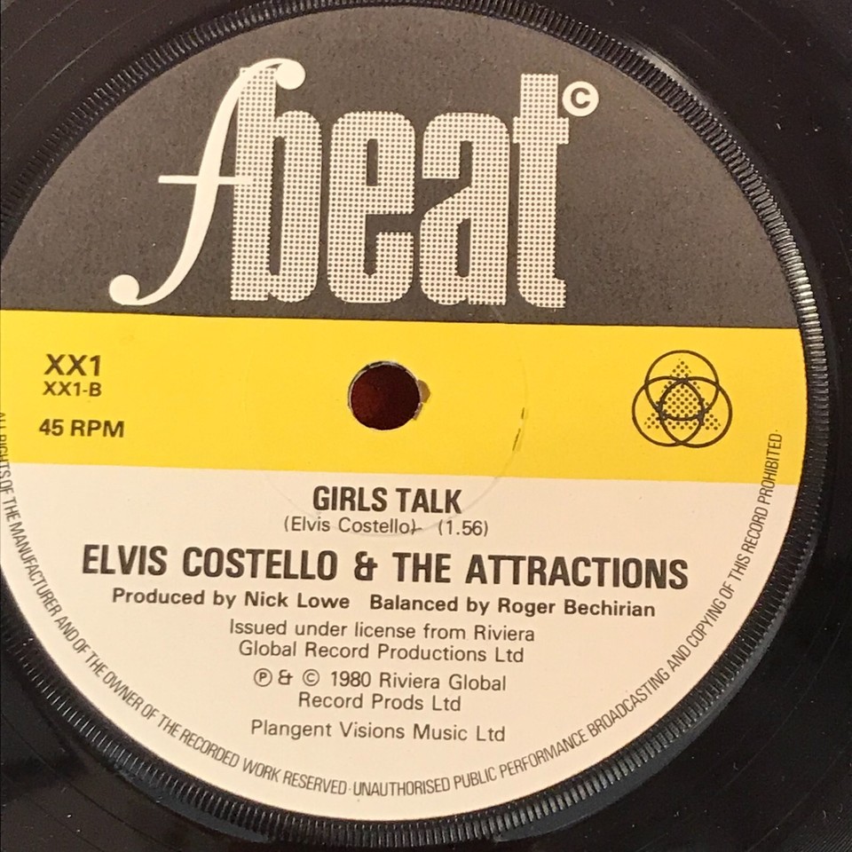 ELVIS COSTELLO I Can't Stand Up For Falling Down 1980 7" vinyl Single ...