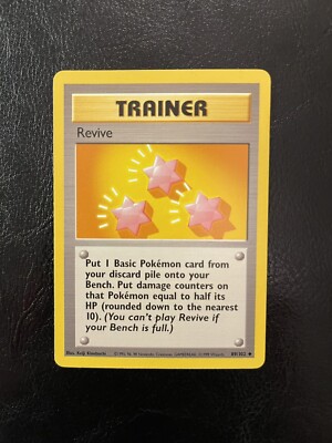 Revive 89/102 - NM - Base Set - Regular Unlimited Uncommon Pokémon TCG ...