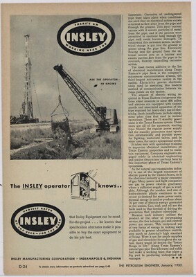 1953 Insley Mfg. Co. Ad: "There's an Insley Working Near You" - Project ...