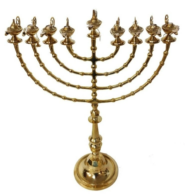 Lit Oil Menorah