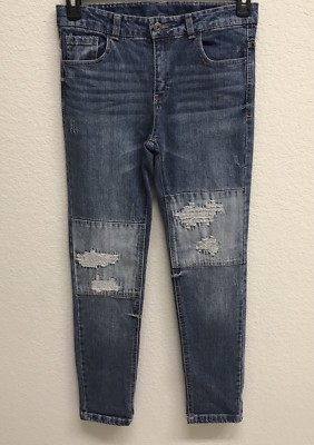 Art Class Girl’s Distressed Skinny Denim Jeans Adjustable Waist Size 14 ...