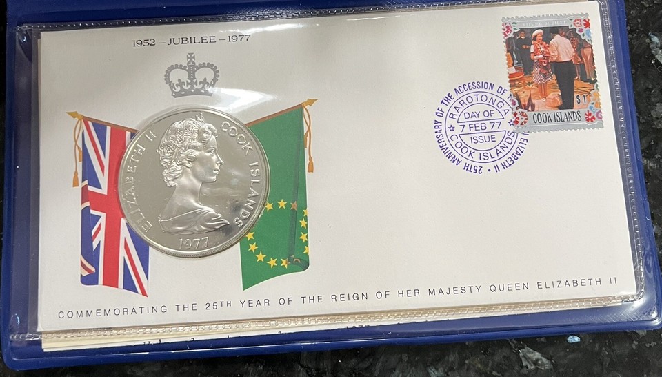 COOK ISLANDS. Elizabeth II. Queen of the United Kingdom, 1977 100 ...