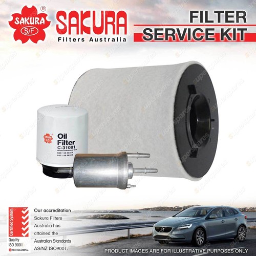 Sakura Oil Air Fuel Filter Service Kit for Volkswagen Polo 6R 1.2L 1.4L ...
