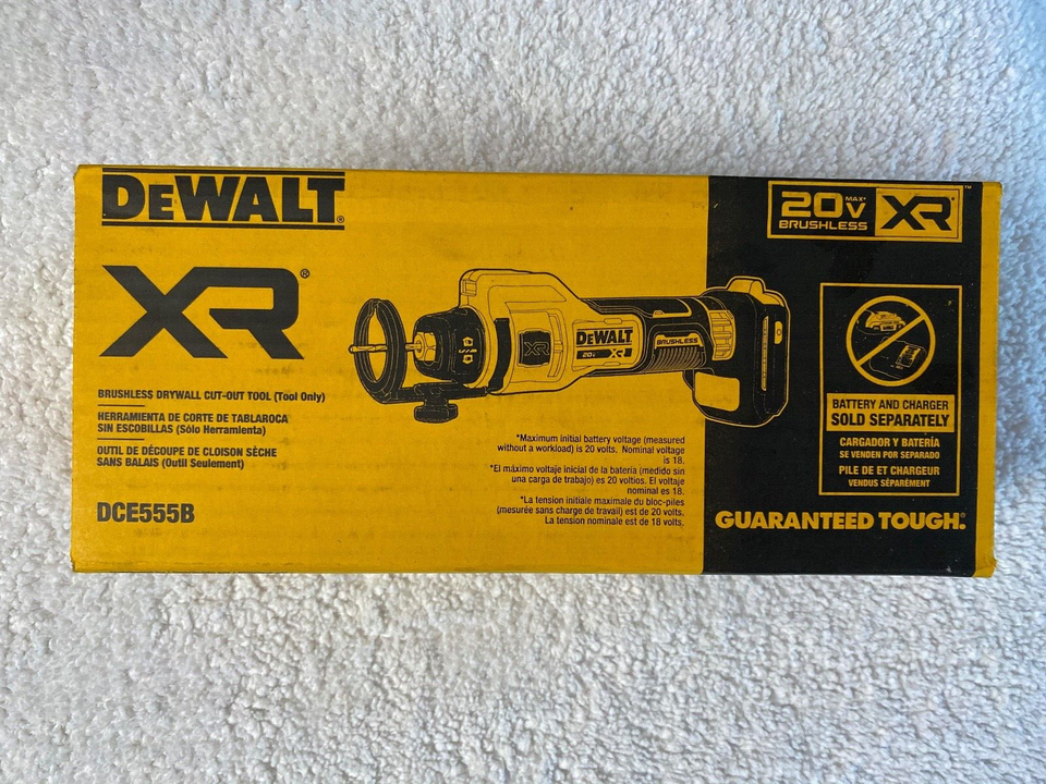 New Dewalt DCE555B 20V 20 Volt Max XR Brushless Rotary Drywall Cut-out ...