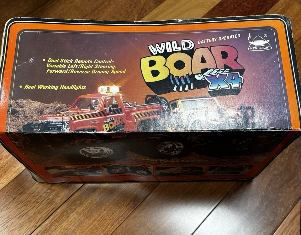 Vtg New Bright Battery Controlled Jeep 4x4 Wild Boar Tested Uses 4C ...