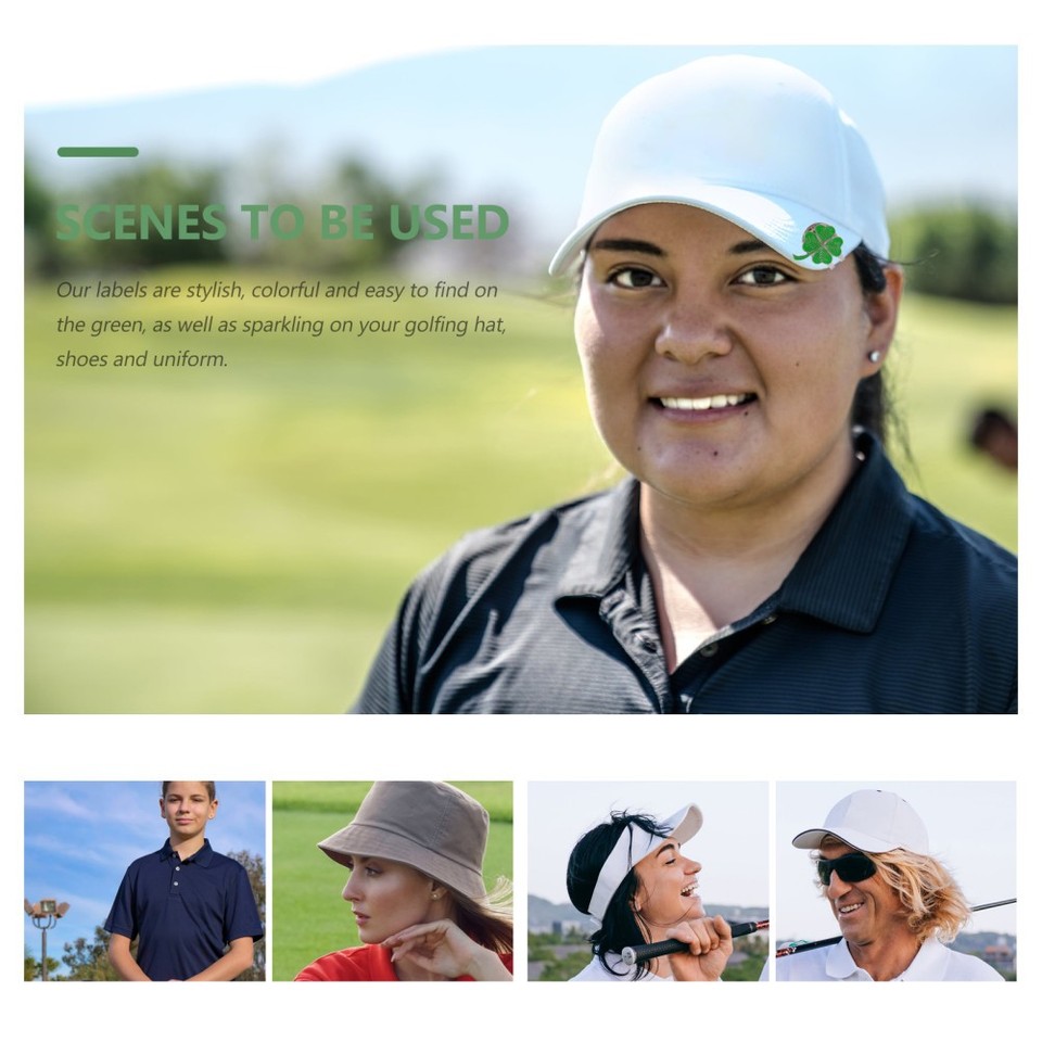 1PC Golfing Hat Clip Clover-shape Clip for Golfing Hat Four-leaf Decor ...