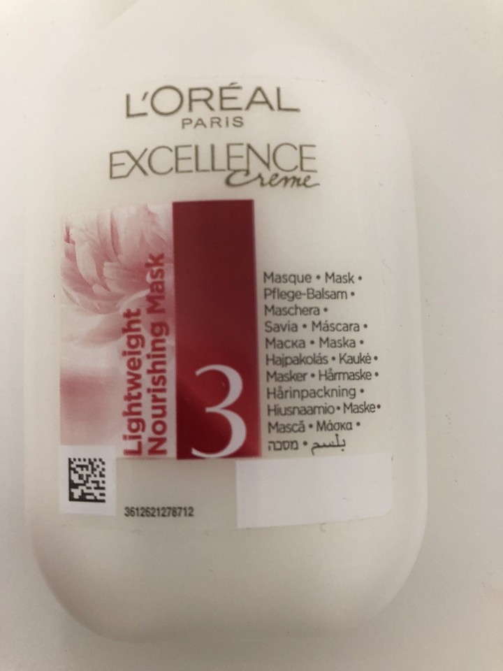 5 X L’OREAL PARIS EXCELLENCE CREME LIGHTWEIGHT NOURISHING MASK ...