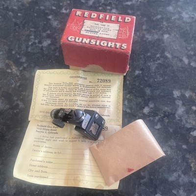 Redfield no 70R H micrometer receiver sight model 30 rem box sight ...