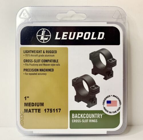 Leupold Backcountry Scope Cross-Slot Rings 1" Medium Matte (175117 ...