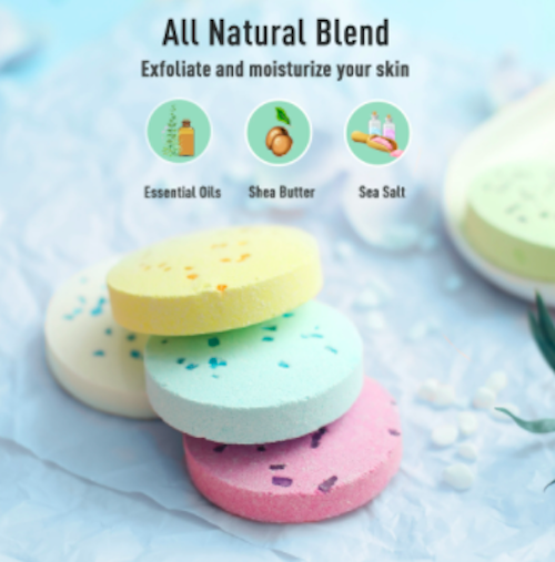 Anjou 16 Piece Natural Bath Bomb Tablets Aromatherapy Essential Oils ...