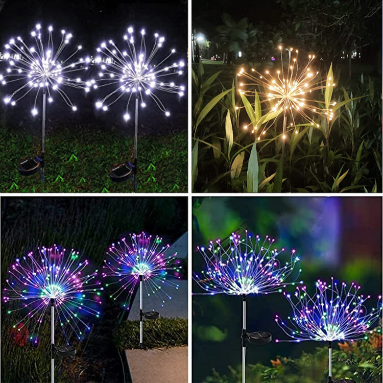 1PC 150 LED Solar Firework Fairy Light Waterproof Outdoor Path Lawn ...