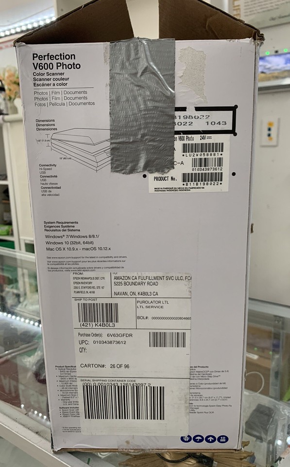 EPSON Perfection V600 Color Photo Image Film Negative and Document ...