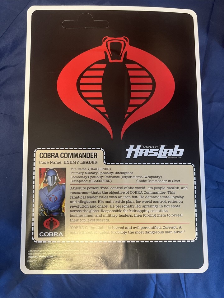 GI Joe Classified HISS Haslab Retro COBRA COMMANDER Mickey Mouse | eBay