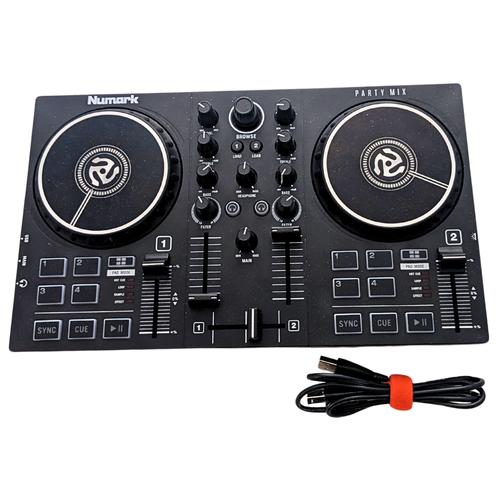 Numark Party Mix II Serato DJ Controller Built-In Light Show 2-Band EQ ...