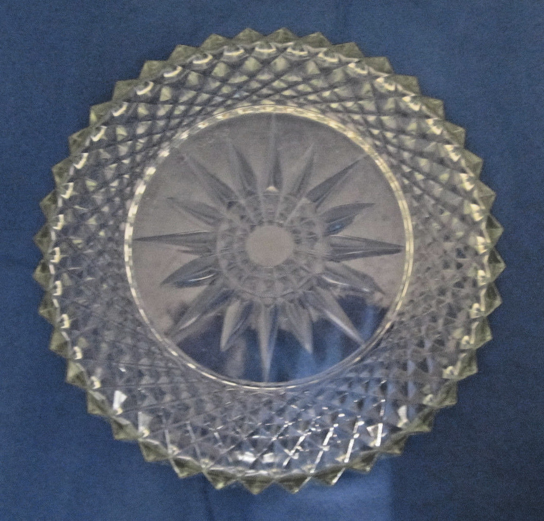 Arcoroc France Crystal Bowl 9" X 4 1/4" Star & Diamond Pattern Bottom ...