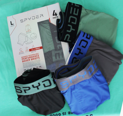 SPYDER Performance MEN'S Boxer Briefs size L 4-PACK UNDERWEAR NWT $90 ...