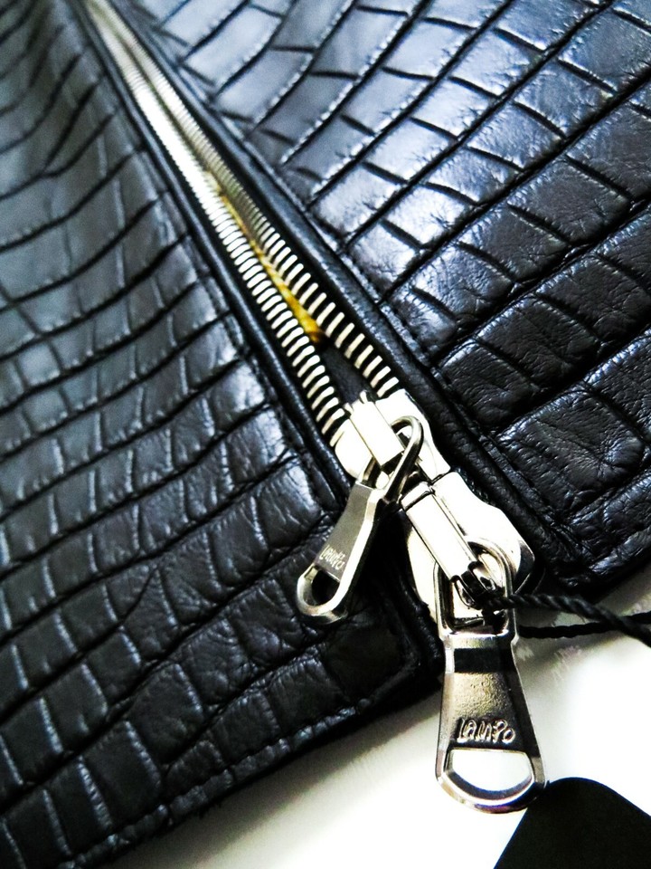 $36795 FREDO FERRUCCI Crocodile Alligator Leather Bomber Jacket Size 58 ...