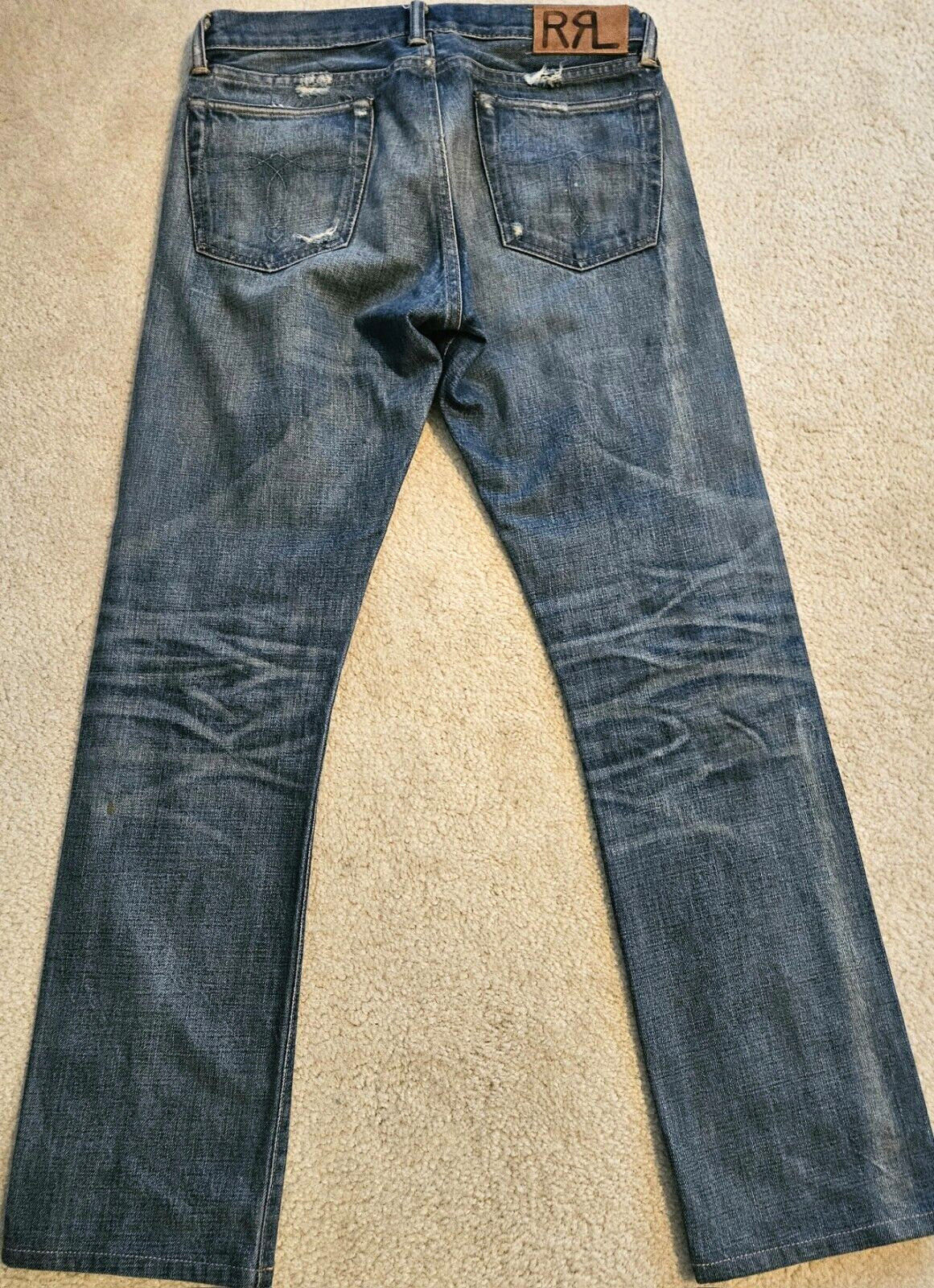 Rare Distressed RRL Double RL Ralph Lauren Denim Jean… - Gem