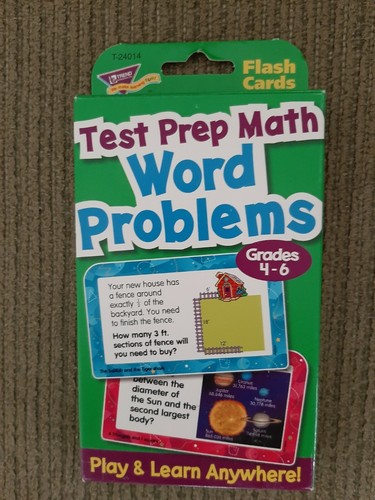 TREND Test Prep Math Word Problems Challenge Cards Grades 4-6 | eBay