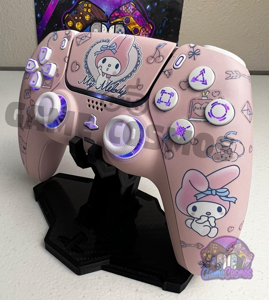 Sanrio My Melody - RGB LED - Sakura Pink - Custom Controller for PS5 Or ...