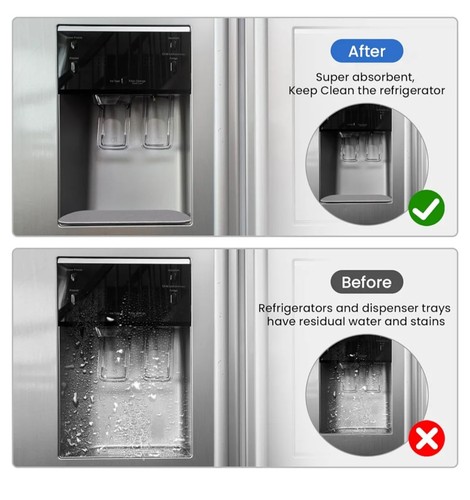 2pc Refrigerator Water Drip Catcher Absorbent Cut To Fit Pad Black ...