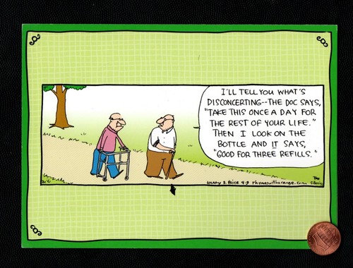 BIRTHDAY Old Men Walking Park Tree Walker - Humorous Greeting Card W ...